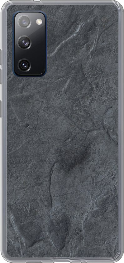 Telefoonhoesje Geschikt voor Samsung Galaxy S20 FE hoesje - Grijs - Beton print -... | bol