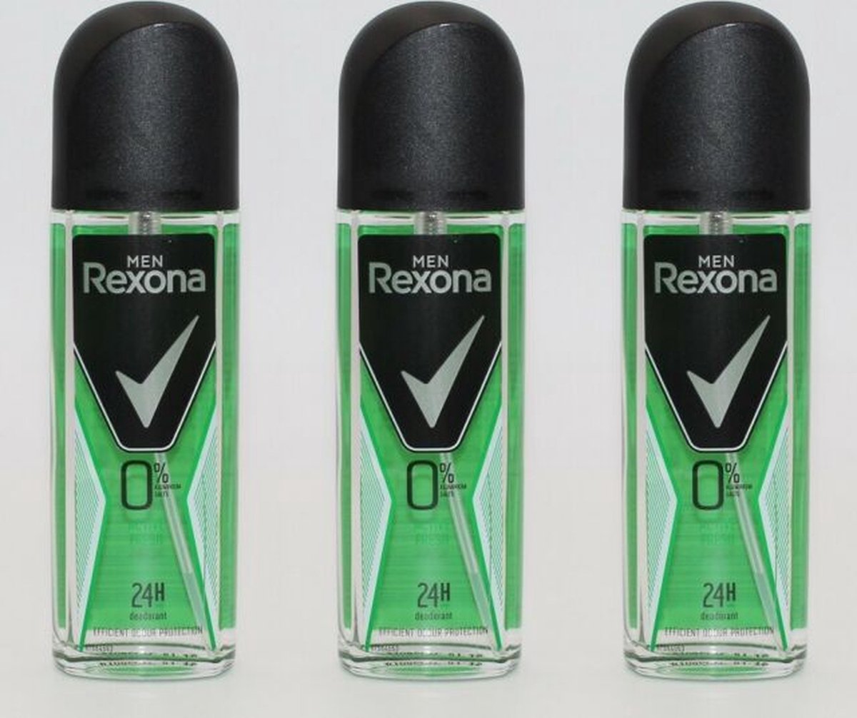 Rexona Deo Pompspray Men - Active Fresh 3 x 75 ml | bol.com