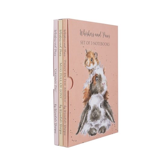 Set 3 Notebooks - Whiskers & Paws - Wrendale Designs | bol
