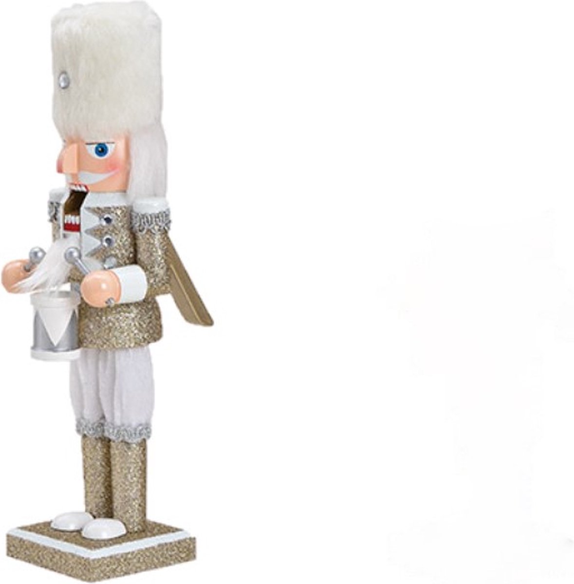 Set van 3 prachtige notenkrakers 26.5x7x7cm Wit goud zilver | bol.com