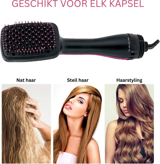 3 in 1 borstel Fohn - Borstel - Haardroger - Stijltang - Kam ...