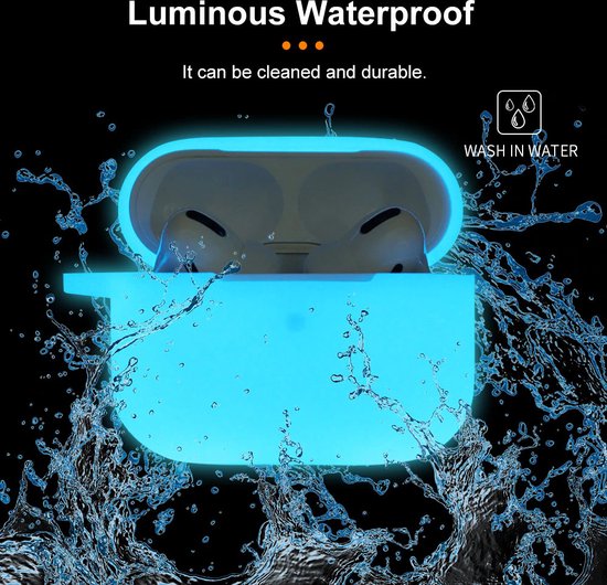 Airpods Pro 2 Hoesje Case Glow In The Dark Blue - Siliconen | bol.com
