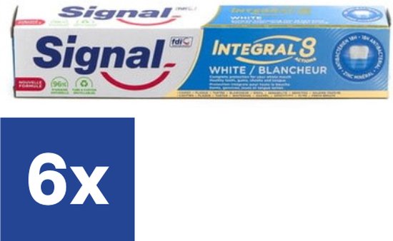 Signal Integral 8 White Tandpasta - 6 x 75 ml | bol