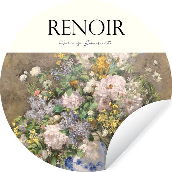 WallCircle - Muurstickers - Behangcirkel - Bloemen - Renoir - Boeket - Kunst - 30x30... | bol.com