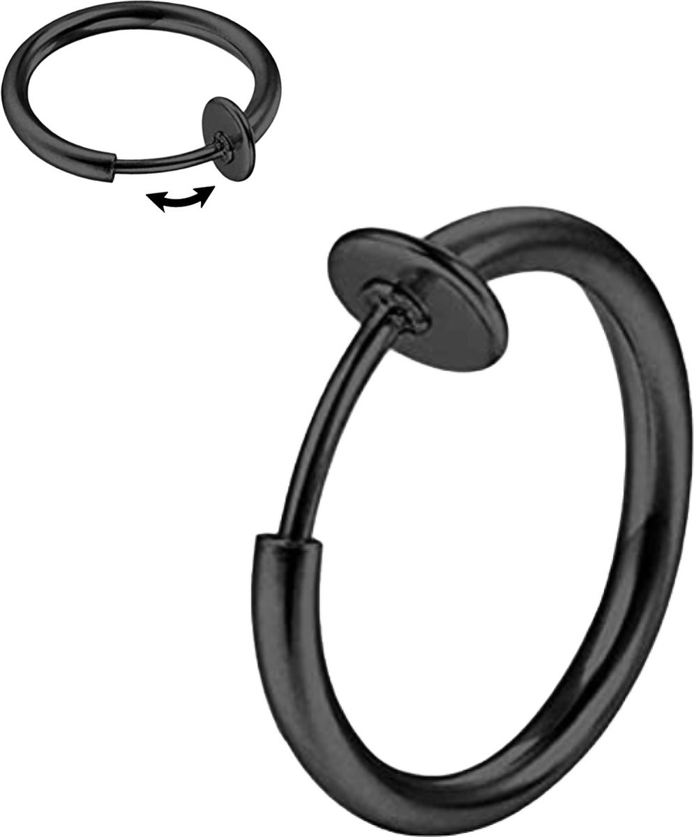 LBB - Neusring - Fake septum - 10mm - Zwart - Irritatie vrij ...