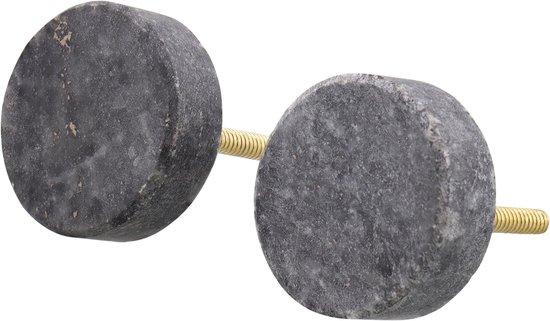 2 Stuks - Marmeren Deurknop - 100% Marmer - Grijs - 4 x 4 x 3 cm | bol