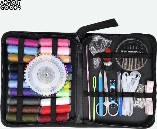 AdroitGoods - 90 delige Naaiset - Naaidoos - Naaibox - Opbergbox ...