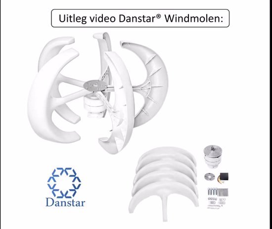 Danstar® Windmolen Met RVS Vestigingspaal - Omvormer Inbegrepen ...