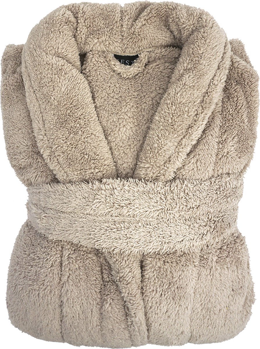 Gaeve Zest Badjas Wellsoft Teddy - Taupe | bol.com