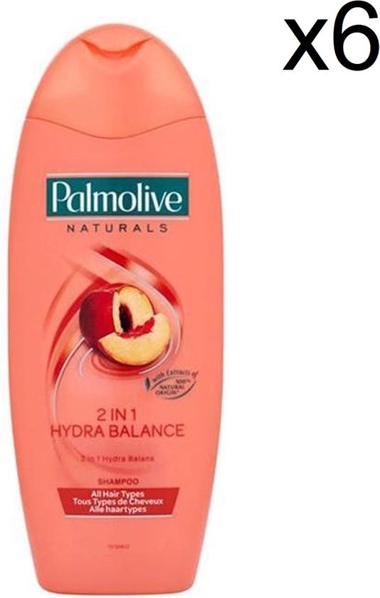 Palmolive Naturals Shampoo - Hydra balance 2 in 1 - 350ml x 6 | bol.com