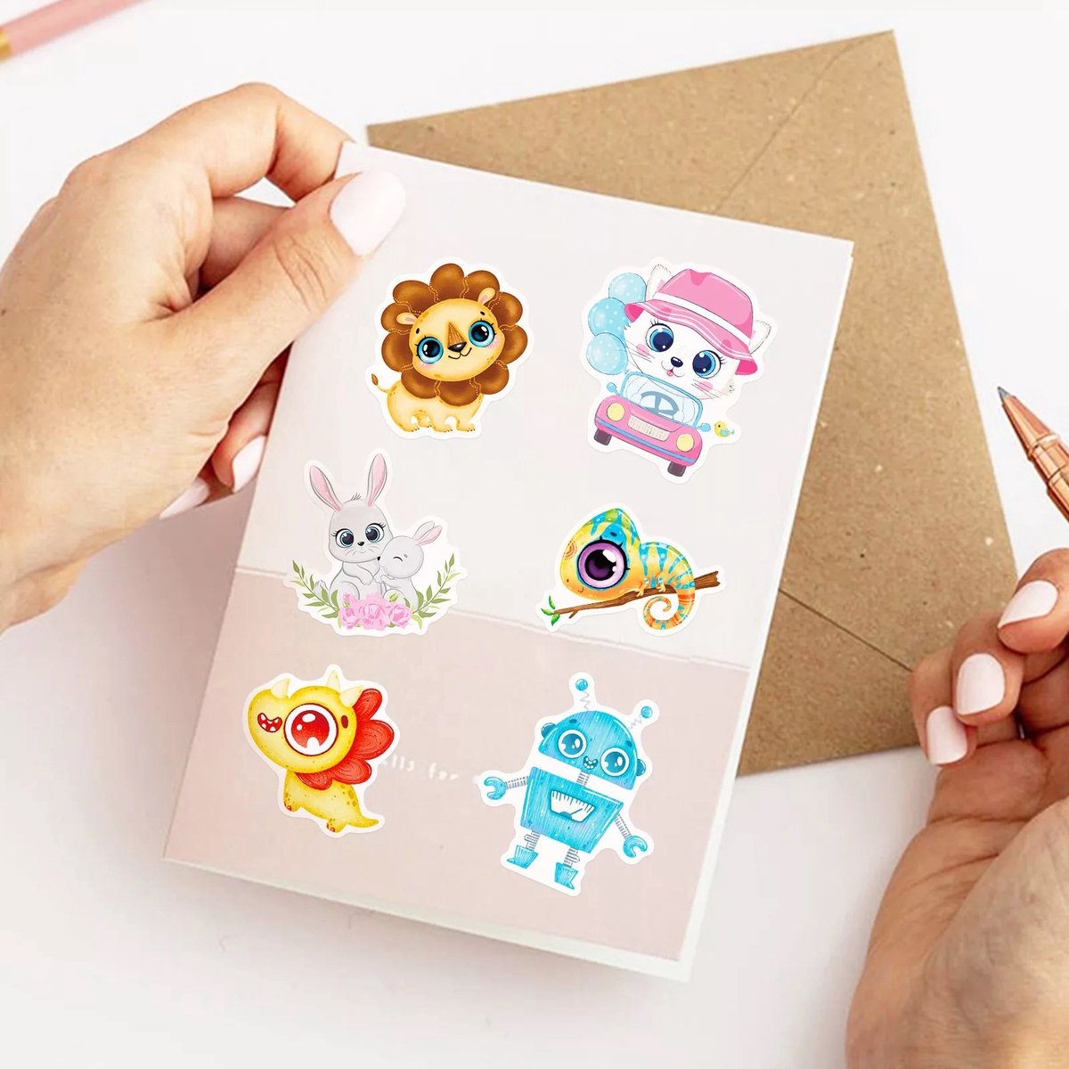 Grappige Dieren Stickers 50 Stuks | Big-Eyed Stickers | Grappige Stickers | Dieren |... | bol.com