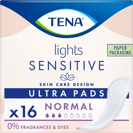 TENA Sensitive Lights Ultra Pads Normal 16 stuks | bol