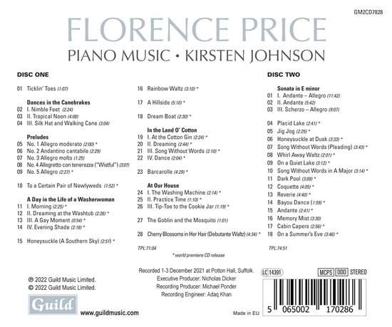 Florence Price: Piano Music | 5065002170286 | Boeken | bol