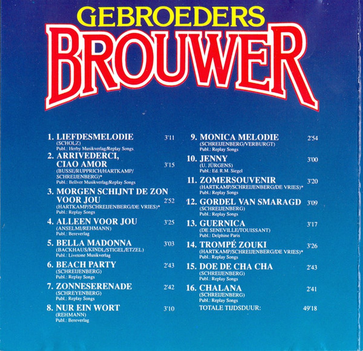 GEBROEDERS BROUWER, Gebroeders Brouwer | CD (album) | Muziek | bol.com