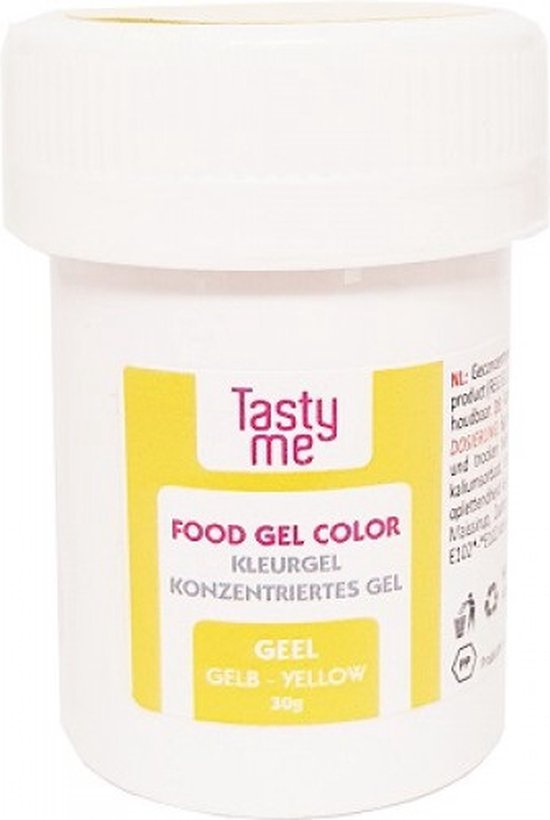 Eetbare Kleurstof Gel Geel 30g. Voeding kleurstof voor taart. Kleurstof ...