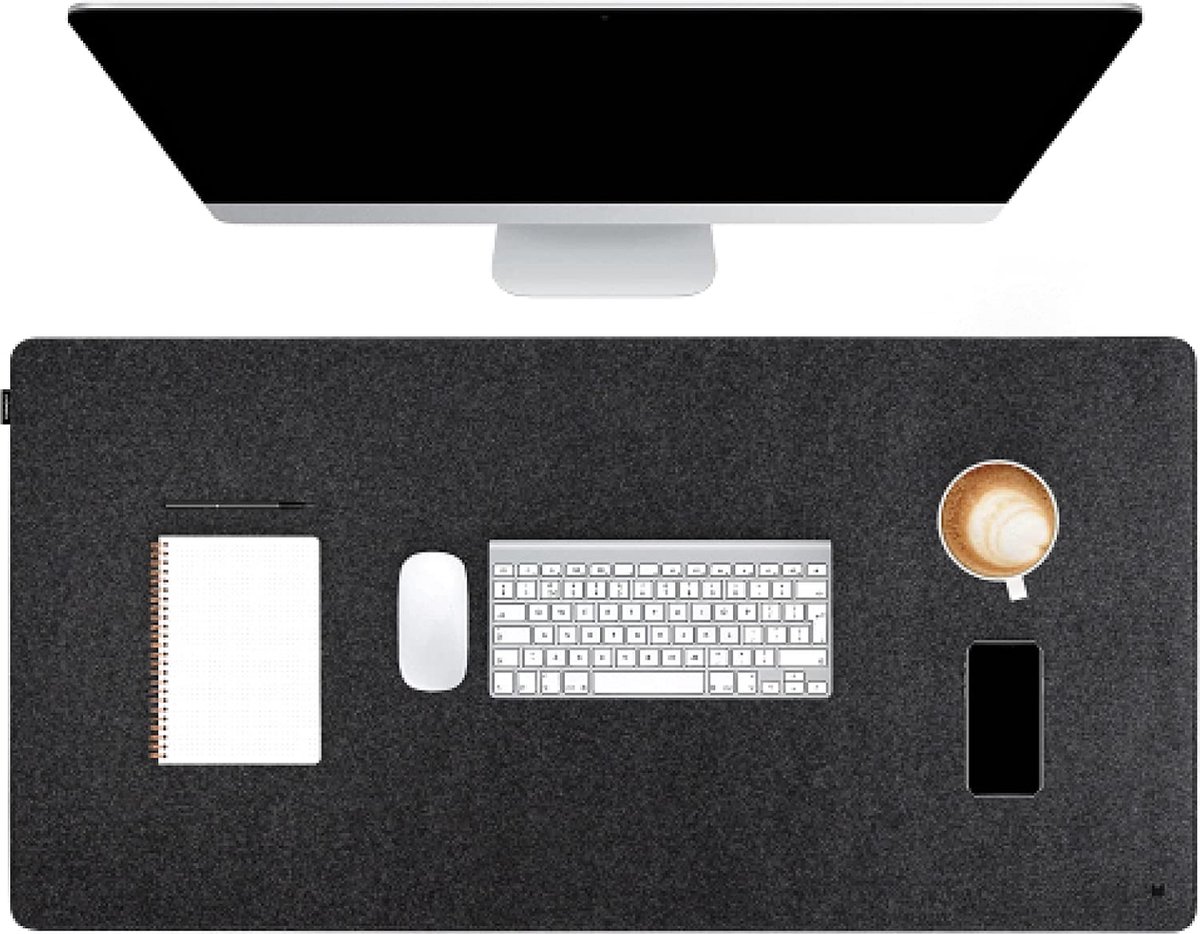 FORMGUT vilten Lederen Bureau Mat | Keyboard en Muis Mat| Non-Slip ...