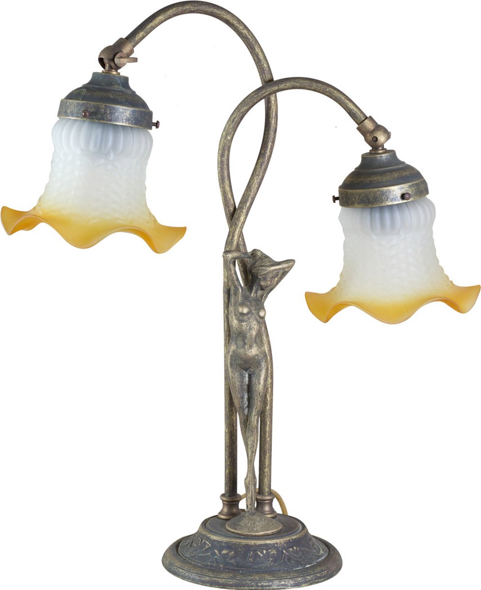 Liberty-stijl tafellamp in verouderd messing gietstuk L36XPR12XH42 cm ...