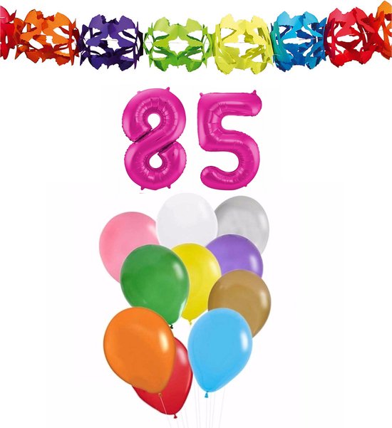 Folat Verjaardag versiering - 85 jaar - slingers/ballonnen | bol.com