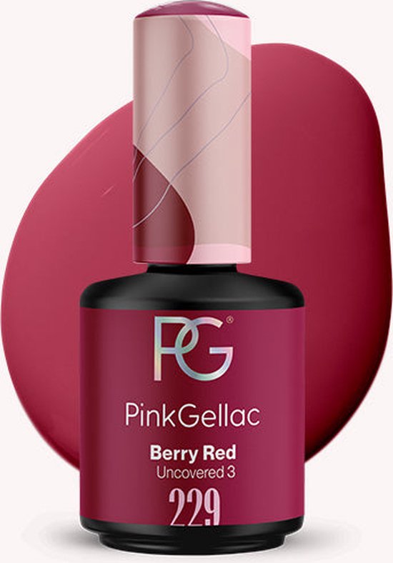 Pink Gellac - 229 Berry Red Gellak 15ml - Rode Gel Lak Nagellak met ...
