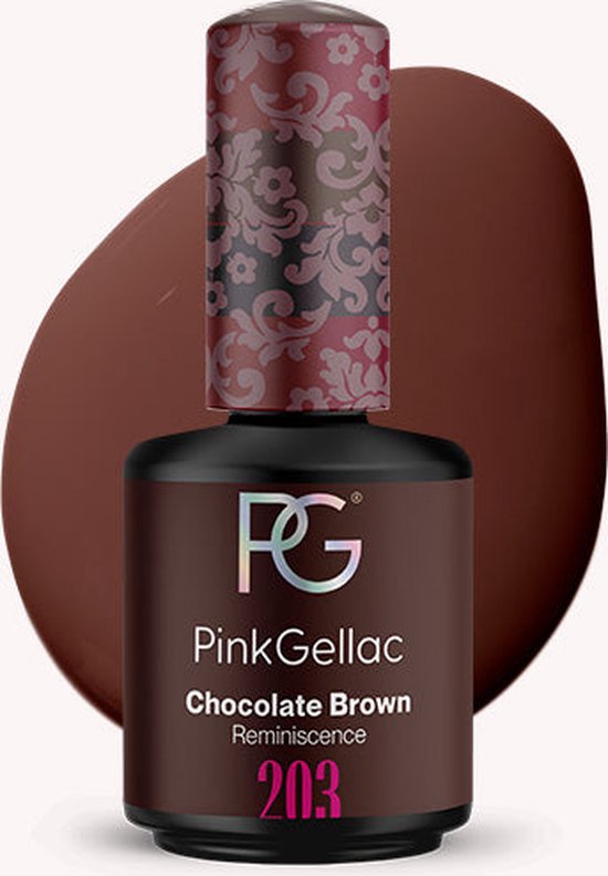 Pink Gellac | Chocolate Brown - Gellak - Vegan - Bruin - Creamy Finish ...