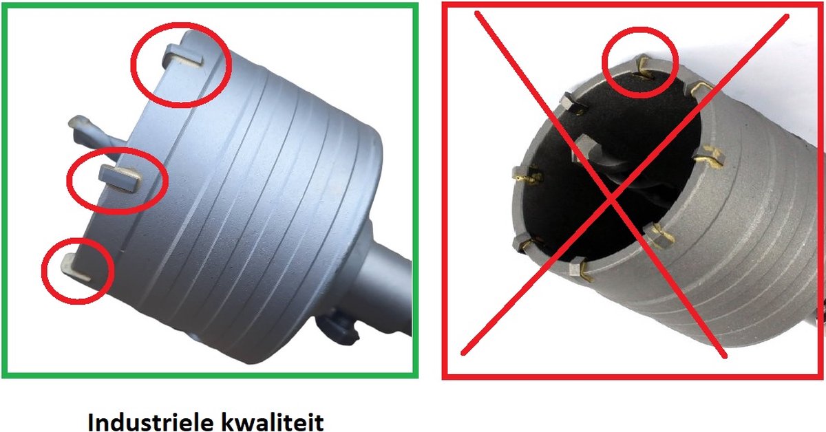 Industriële dozenboor dia Ø 80mm + SDS-MAX 160mm - Kroonboor - Doosboor ...