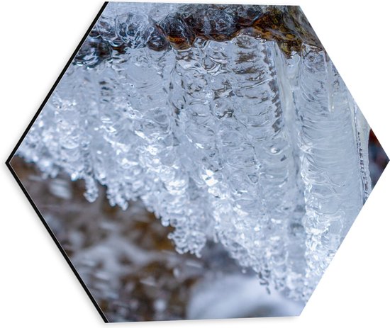 WallClassics - Dibond Hexagon - Groot IJsblok - 30x26.1 cm Foto op ...