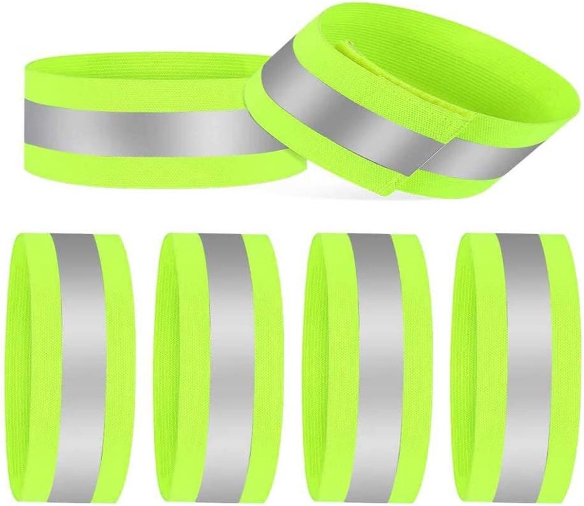 Nasharia reflecterende band, 6 stuks reflecterende armband reflector ...