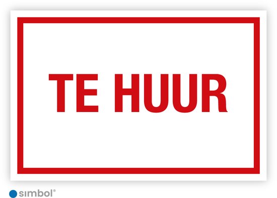 Simbol® - Bord Te Huur - Formaat 20 x 30 cm. | bol