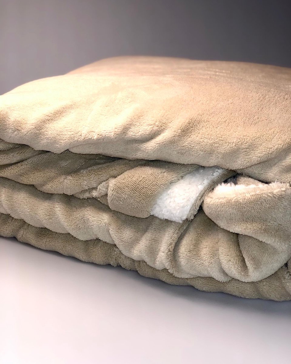 Extra Dikke Fleece Deken – Fleece Plaid - 150x200CM – Plaids - Ecru ...