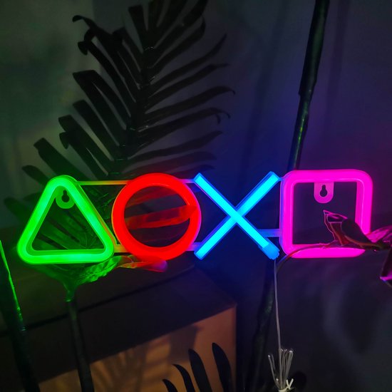 Neon led lamp - Game Controller Buttons - 9 x 35 cm - Incl. 3 AA ...
