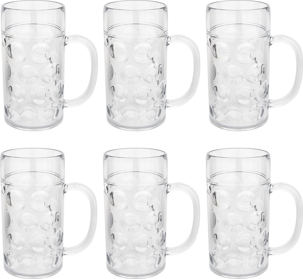 MyDrinkglass Plastic Bierpul | Bierpul Plastic | 6 Stuks | Oktoberfest | Plastic... | bol.com