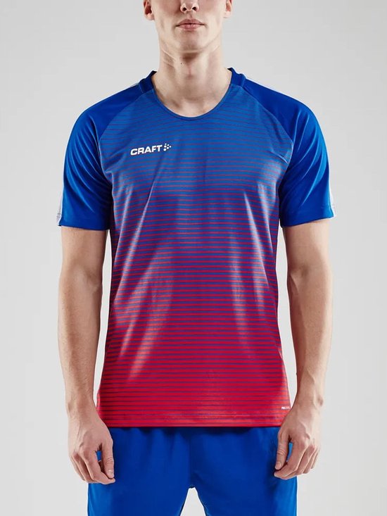 Craft Pro Control Stripe Jersey M 1906698 - Club Cobolt/Bright Red - M ...