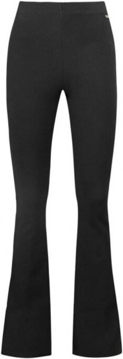 Ambika Flared Broek Dames - Maat XS Rib - W: 34 L: 34 Wijde Pijpen Legging - Zwart | bol.com