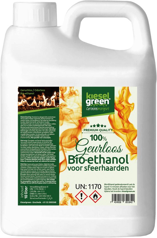 KieselGreen 120 Liter Bio-ethanol 100% biobrandstof in jerrycan ...