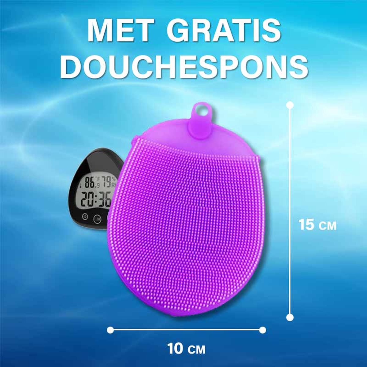 Douchetimer - Inclusief GRATIS Douchespons - Douche Klok - Showertimer ...