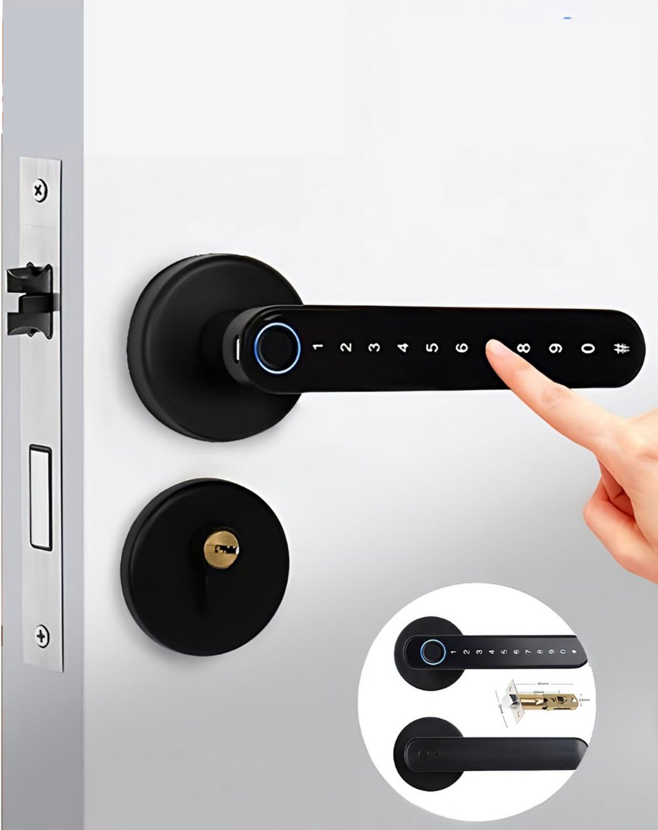Currero Deurklink Vergrendeling - Deurklink met Code - Smart Lock ...