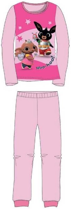 Bing pyjama - maat 92 - Bing Woo-Hoo pyama - roze | bol
