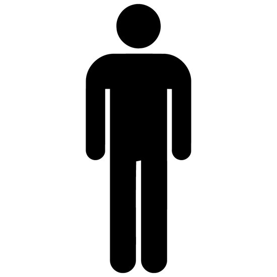 symbool etikett sticker deursticker man | bol.com