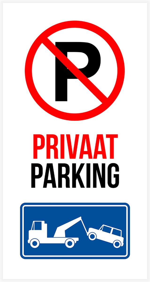 Pictogram/ bord | "Privaat parking" | 20 x 40 cm | Privé parking ...
