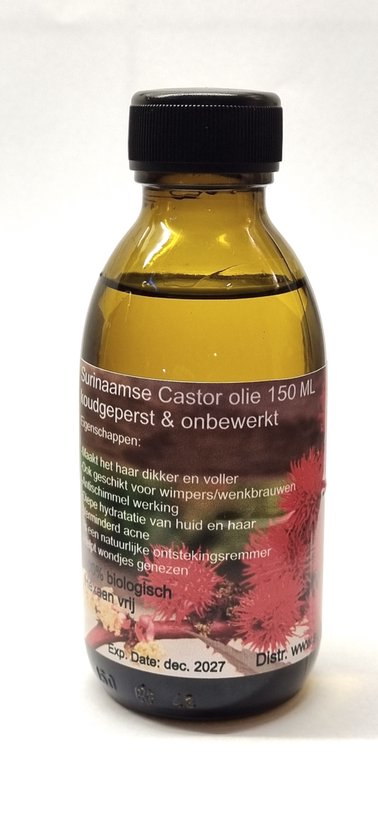 Castor Olie 150 ML (Koudgeperst & Onbewerkt) Suriname | bol.com