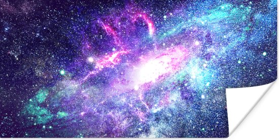 Poster Ruimte - Heelal - Kleuren - 160x80 cm | bol.com