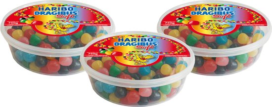 Haribo snoep - Dragibus soft - 750g x 3 | bol
