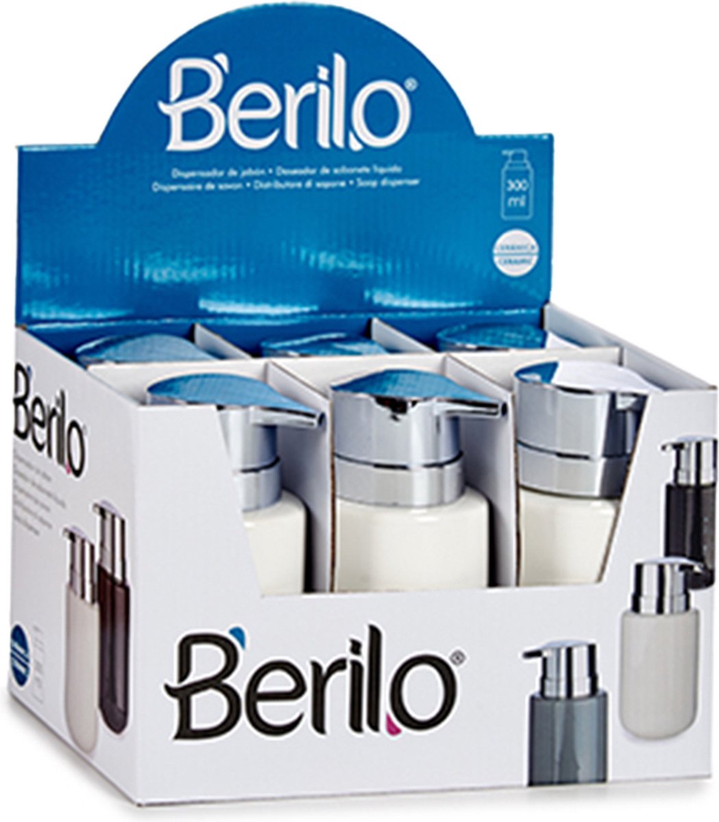 Berilo Toilet spullen set - Toiletborstel met zeeppompje - keramiek ...