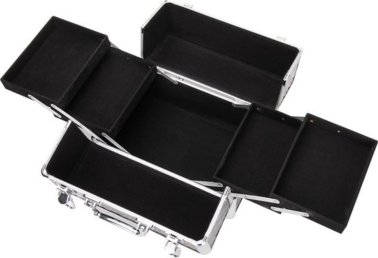 Beautycase - Nagel koffer - Make Up koffer - Wit Glitter - met super ...