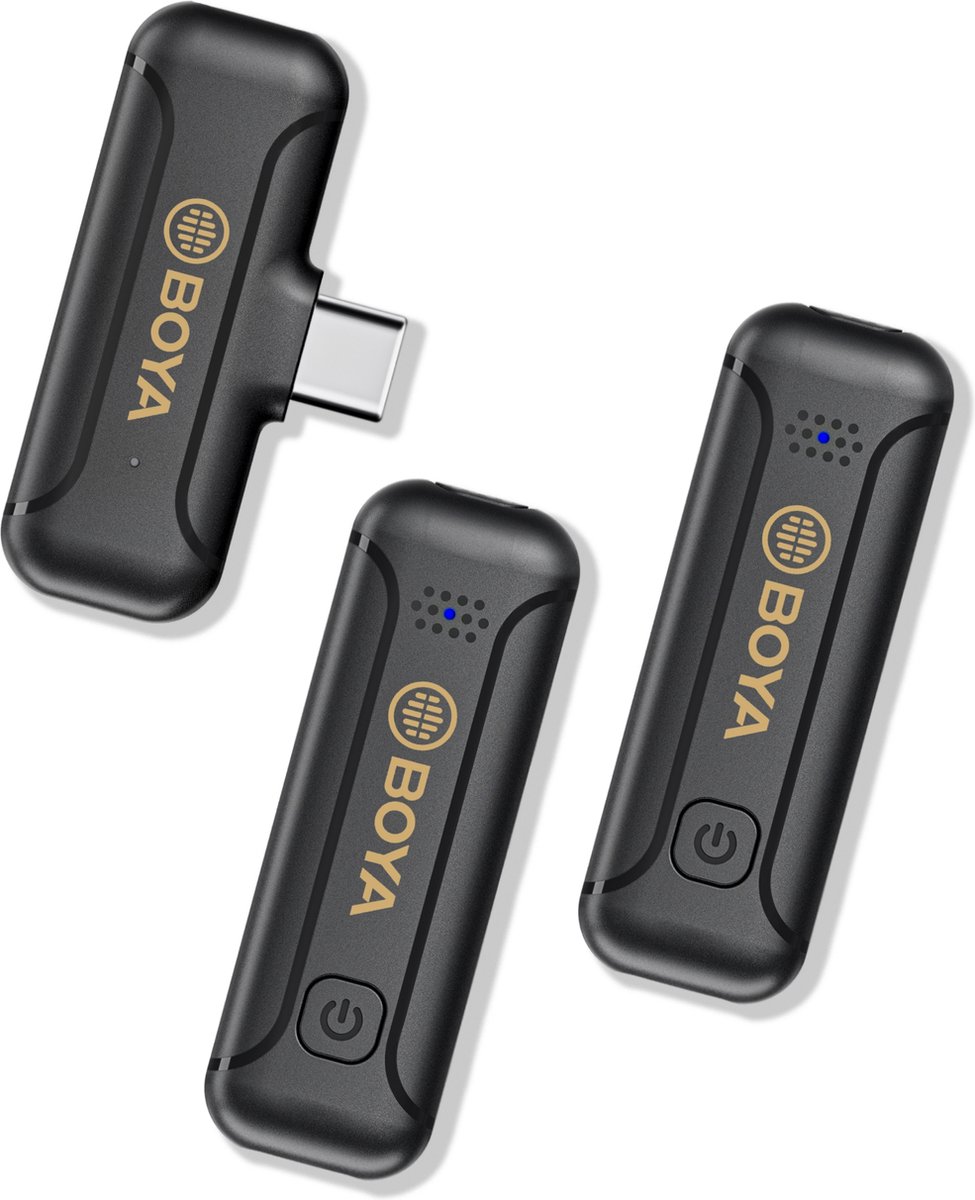 Boya 2.4 GHz Dasspeld Microfoon Draadloos BY-WM3T2-U2 voor USB-C ...