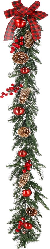 Springos Guirlande - Kerstslinger Deluxe - 150 cm - Groentinten | bol