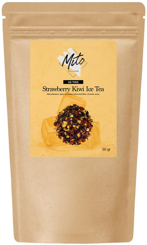 Mito Tea & Herbs - Strawberry kiwi ice tea - Losse thee - Vruchtenthee ...
