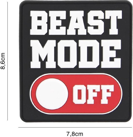 Embleem 3D PVC Beast Mode Off | bol.com