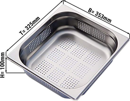 GN bak geperforeerd 2/3 - Diepte 100 mm | GGM Gastro | bol.com