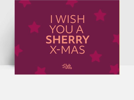 Kerstkaart - I wish you a sherry xmas (10 stuks) | bol.com